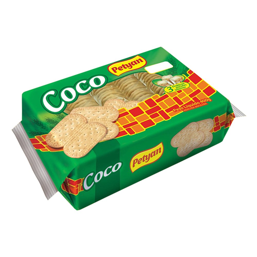 Biscoito Petyan Coco 400G 3 em 1 | Martins Atacado