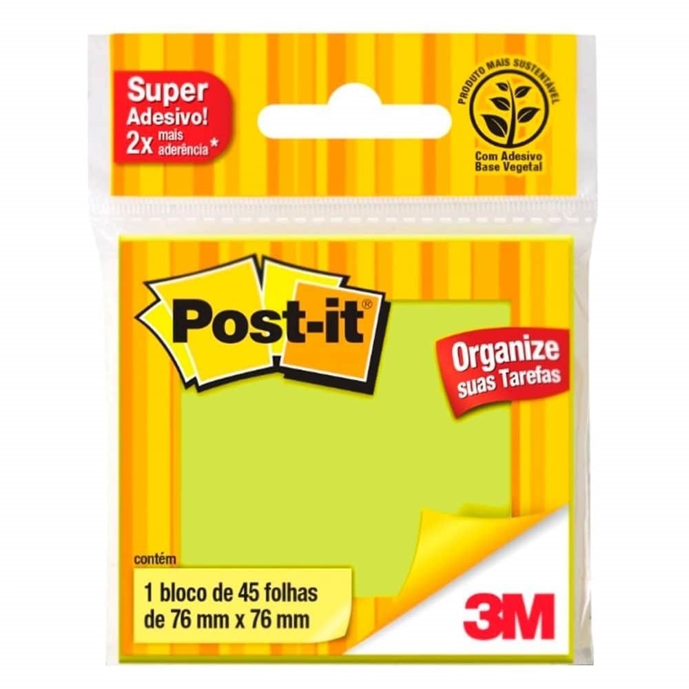 Post-It 3M Verde 76x76mm 45 Folhas | Martins Atacado
