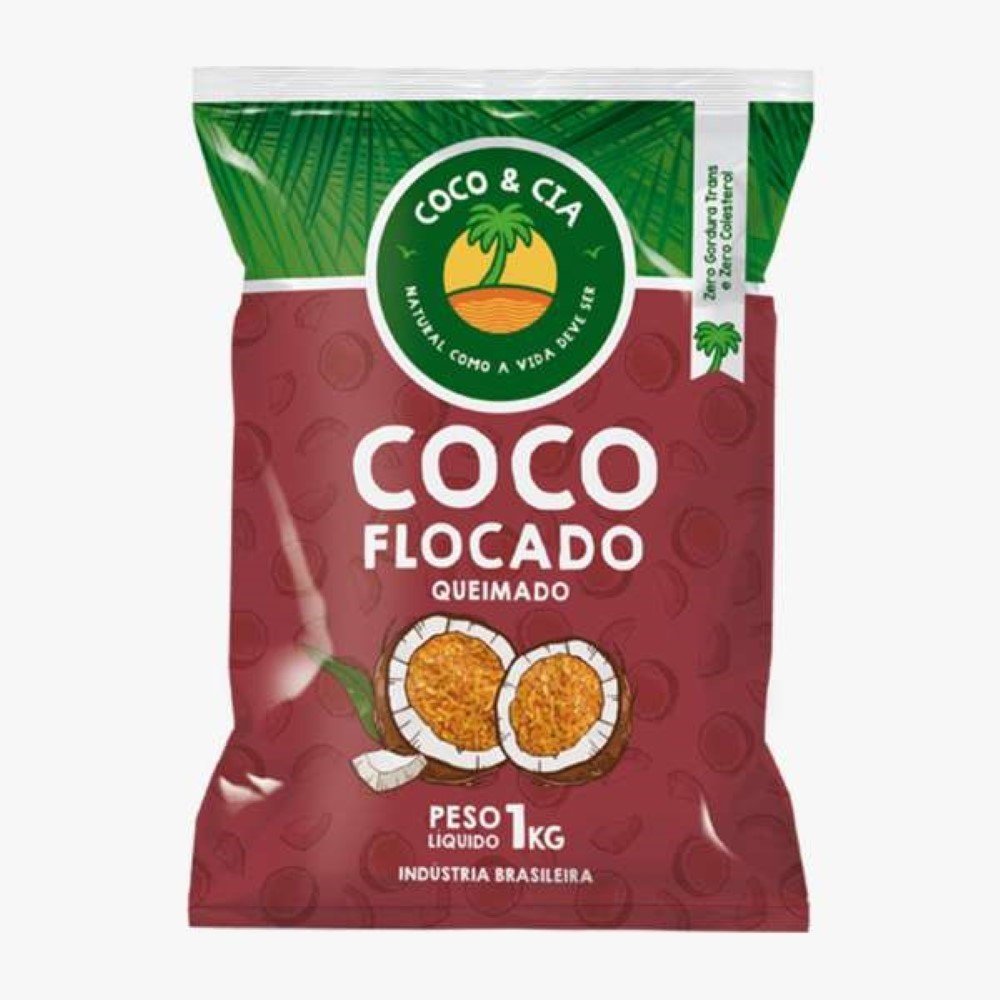 Coco Flocado Integral Queimado 1Kg | Martins Atacado