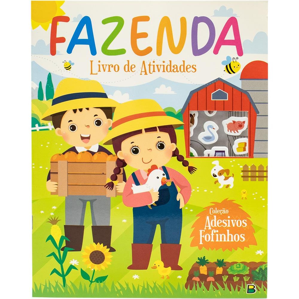 Livro Atividades Adesivos Fazenda 3a | Martins Atacado