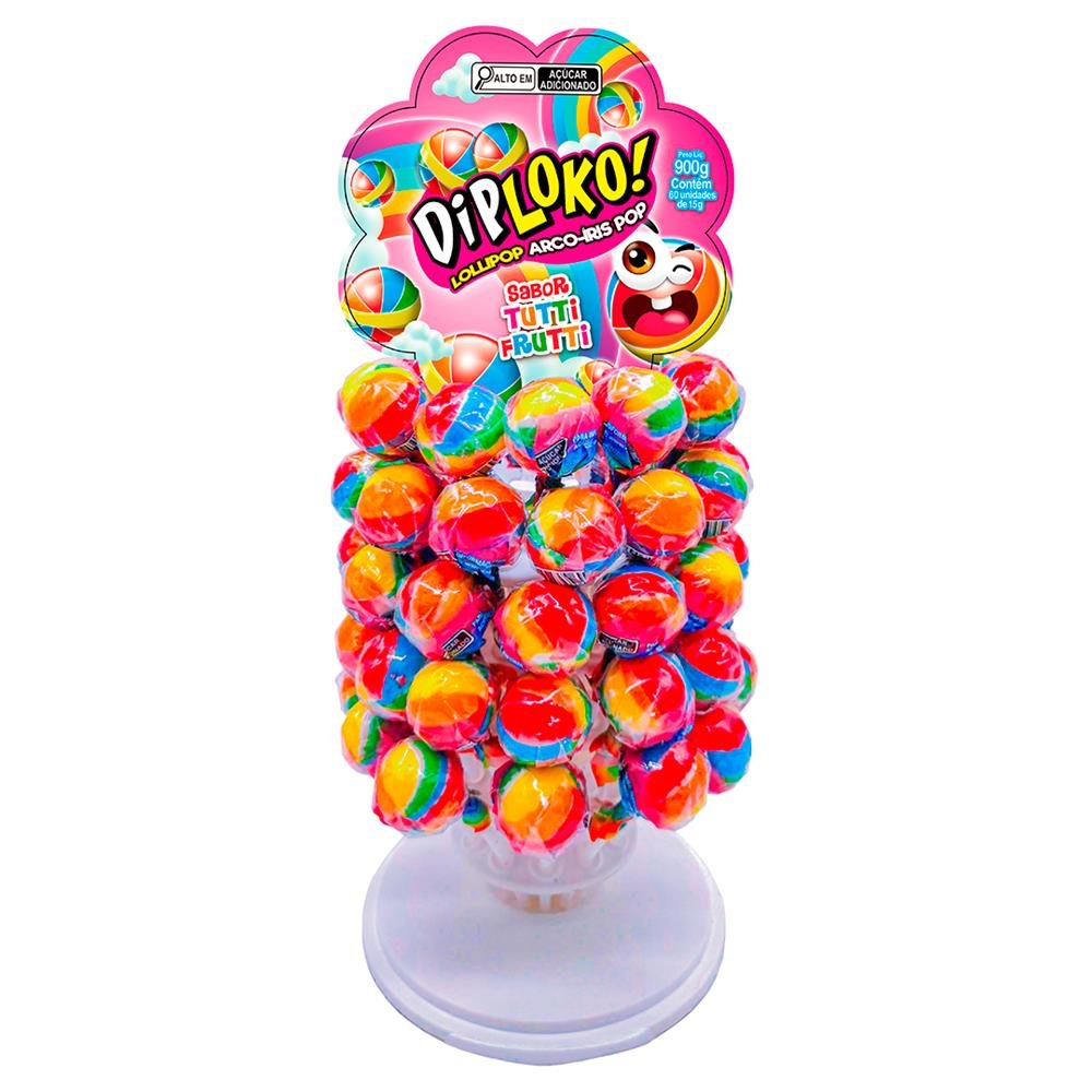 Lollipop Arco-Íris Pop Sortido 60x15g - Danilla | Martins Atacado