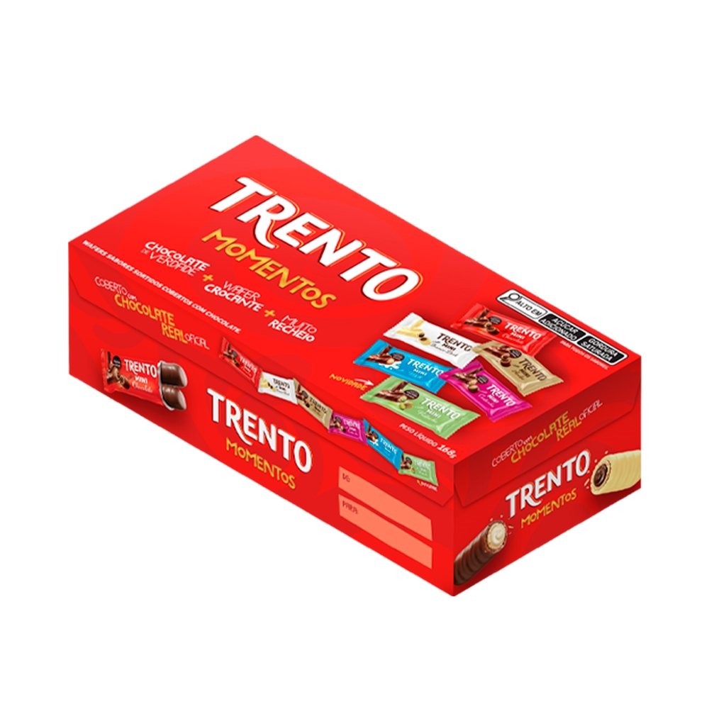 Caixa de Chocolate Trento Wafer Momentos Sortidos 168g | Martins Atacado