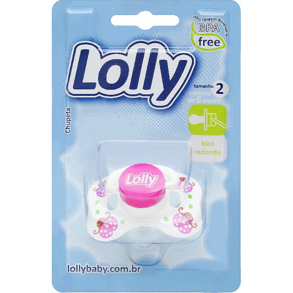 Chupeta Lolly Rosa Tamanho 2 Silicone | Martins Atacado