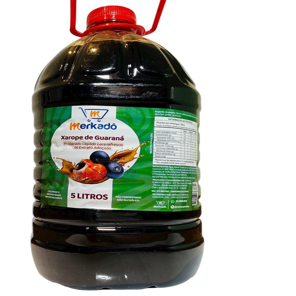 Xarope Guaraná Bombona Merkadô 5L | Martins Atacado