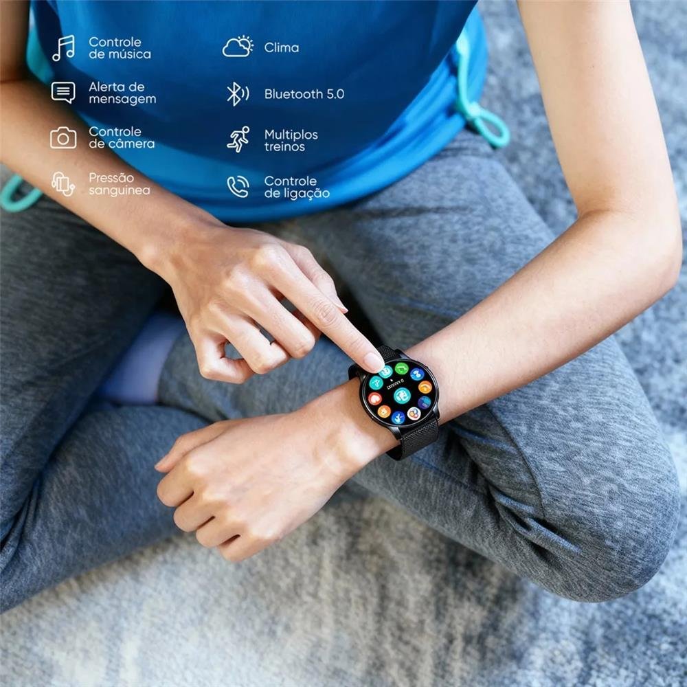 Smartwatch Get Watch Vibe Black | Martins Atacado