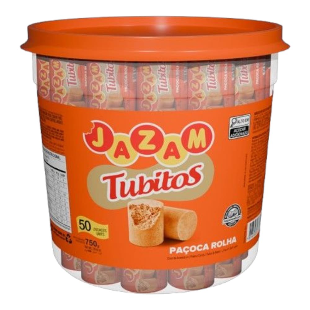 Tubitos Pote Jazam 750G - Caixa Com 6 Potes. | Martins Atacado