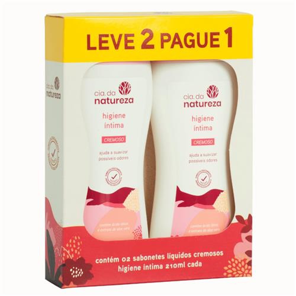 Kit Sabonete Intimo Cremoso Cia Da Natureza Higiene Íntima 210ml Leve 2 ...