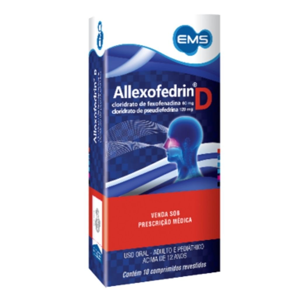 Allexofedrin D 180Mg Com 10 Comprimidos | Martins Atacado