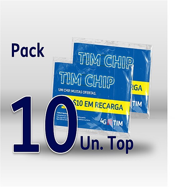Chip TIM Pré-Pago - Pack 10 Chips Com Recarga | Martins Atacado